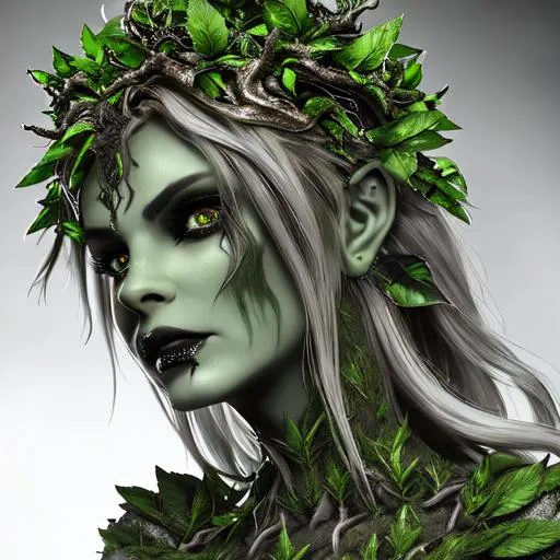 Dryad, female, leaf hair, buffed, life bringer, beau... | OpenArt