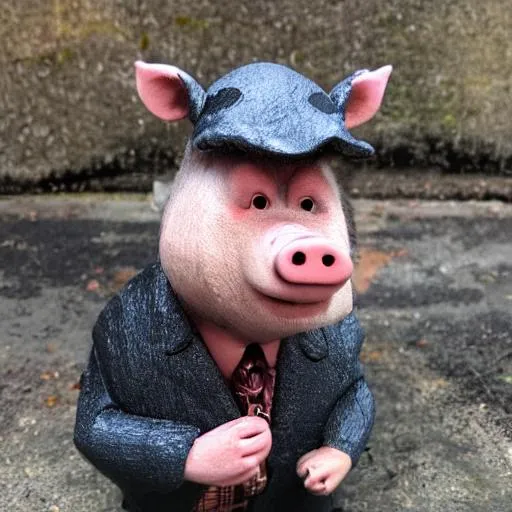 Unreal engine, 4K, 144Hz, Gangsta Pig with a sack of... | OpenArt