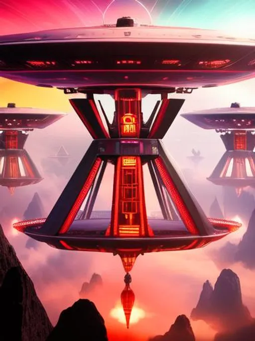 Breathtakingly detailed Image of UFO death cult mem... | OpenArt