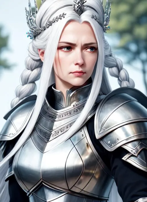a portrait of white female knight, fantasy, sharp fo... | OpenArt