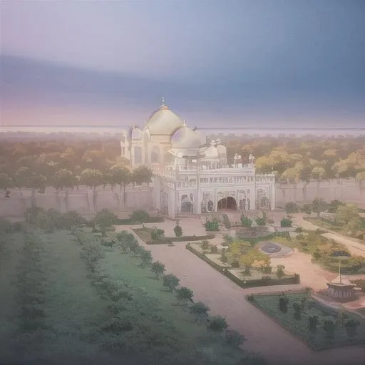 A landscape of Taj Mahal , (( gold , silver and diam... | OpenArt
