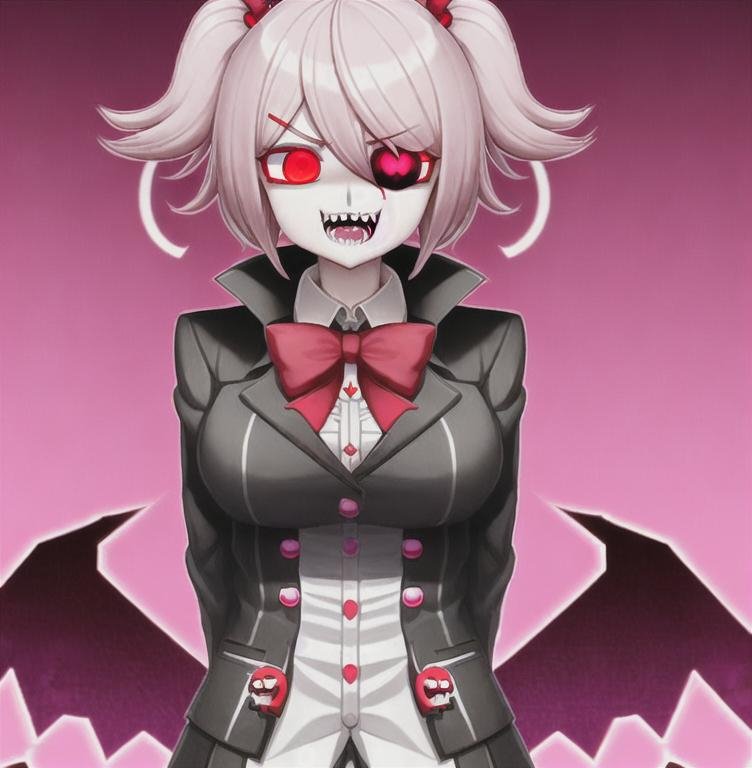 A Danganrompa mastermind girl with blood ,that is ev... | OpenArt