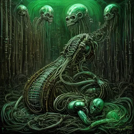 fantasy art style, painting, giving birth, pain, suf...