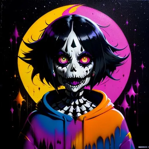 UNDERTALE By Greg Rutkowski Tim Burton graffiti art,... | OpenArt