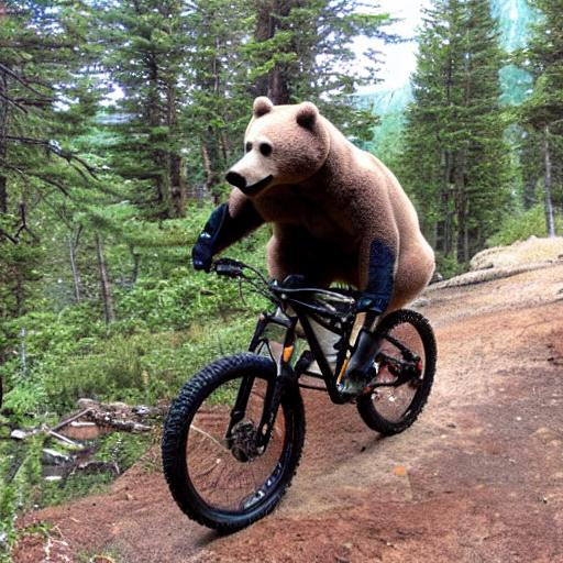 drunk mountain bike bear | OpenArt