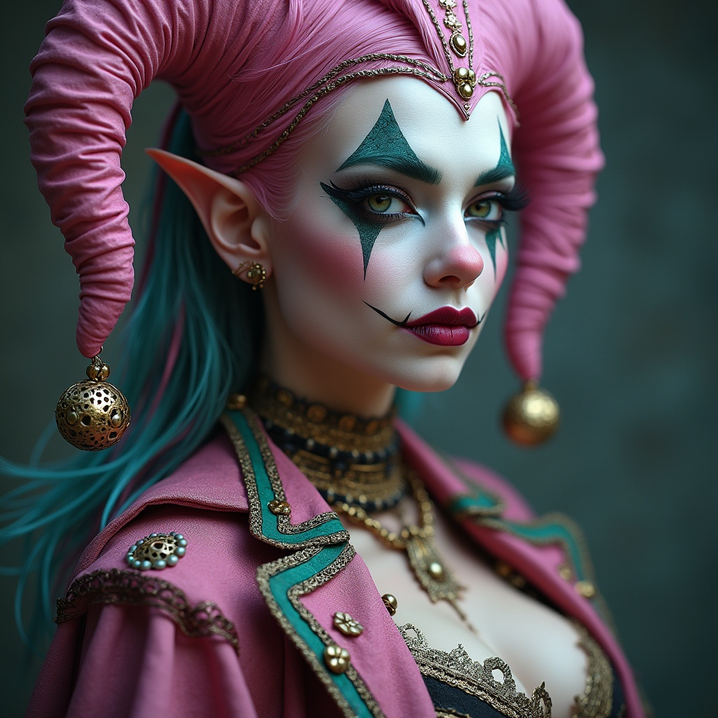 dungeons and dragons style drag queen harlequin jest...