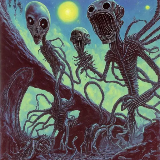 painting, alien nightmare, 80s | OpenArt