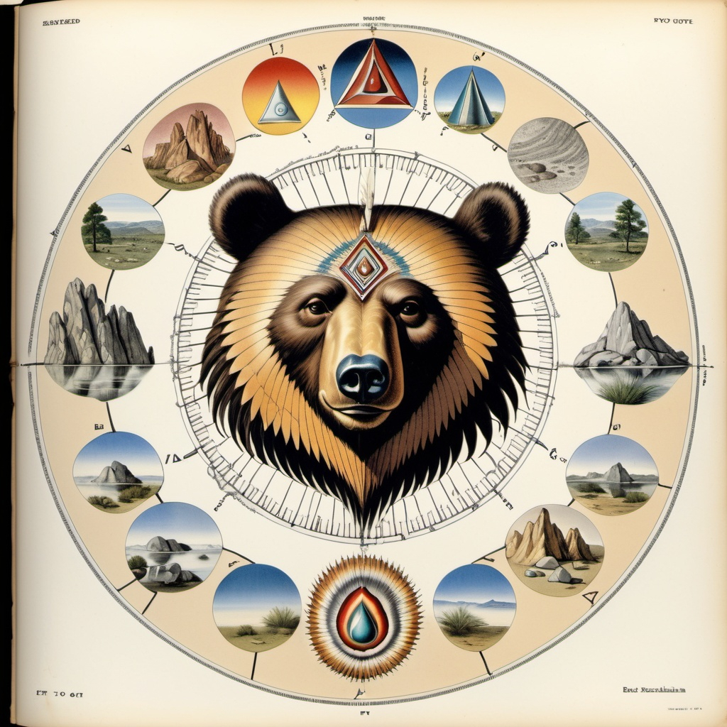 an anatomical drawing of ((sacred geometry, native a...