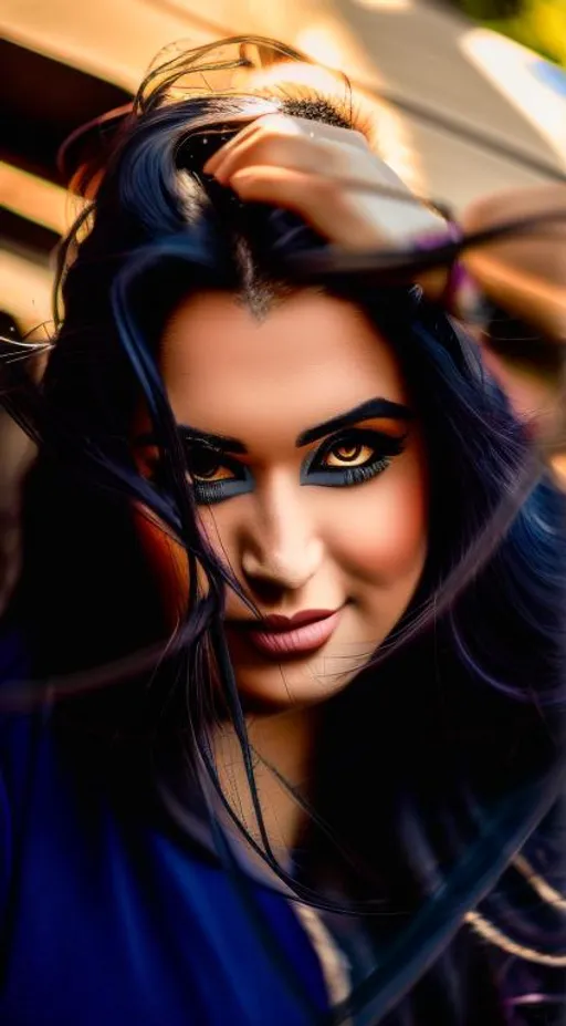 A line sketch closeup portrait of a wide eyed woman...