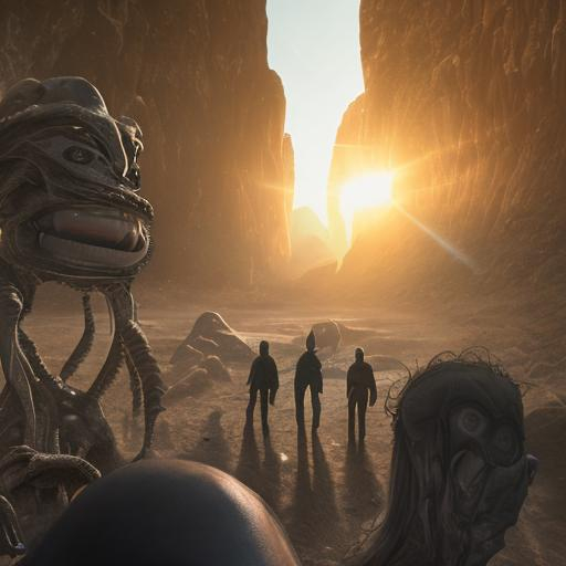 lots of aliens taking a selfie while smiling and hav... | OpenArt