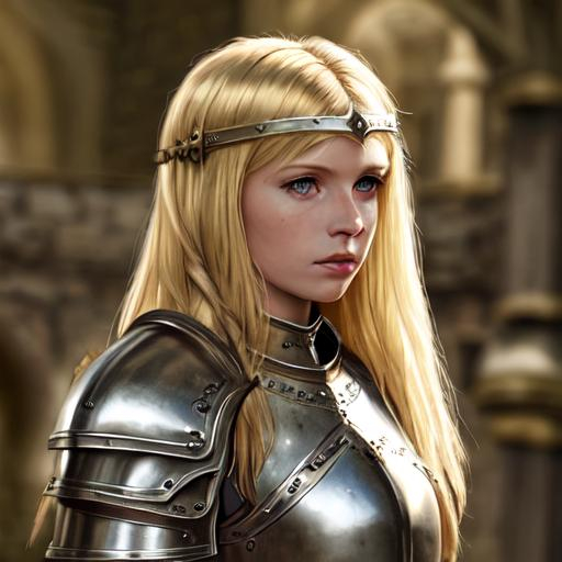 Realistic photograph of a beautiful medieval blonde... | OpenArt