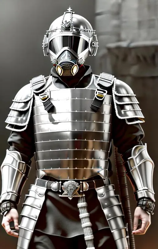 Realistic green camouflage armor made of steel leave... | OpenArt