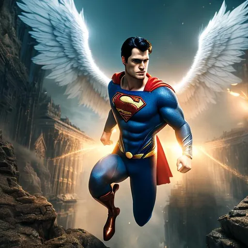 Superman as Angel, beautiful photograph of most beau...