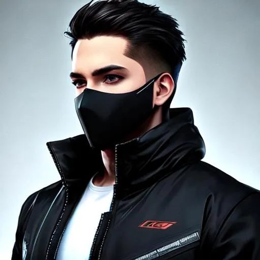 full body i mage dangerous man wearing tech wear(fas...
