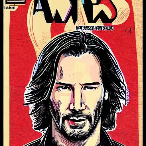 Retro comic style artwork, highly detailed keanu ree... | OpenArt