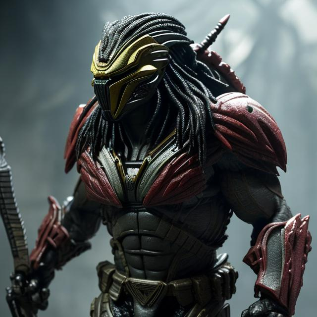 the predator in black suit 8k