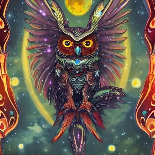 space owl pseudodragon familiar | OpenArt