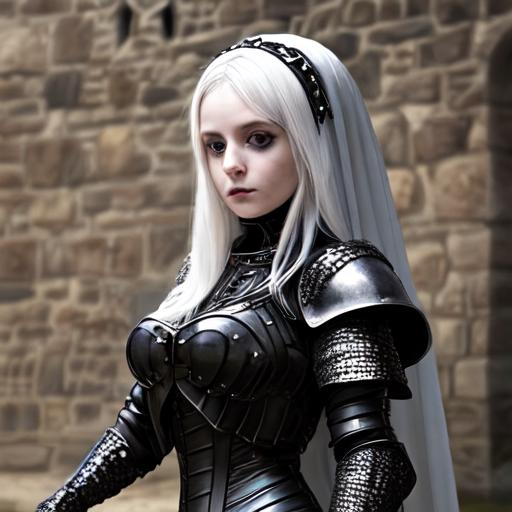 Realistic photograph of a beautiful medieval burnett... | OpenArt