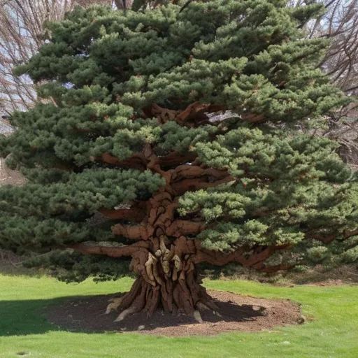 a tree whose one side is pine and the other side is...
