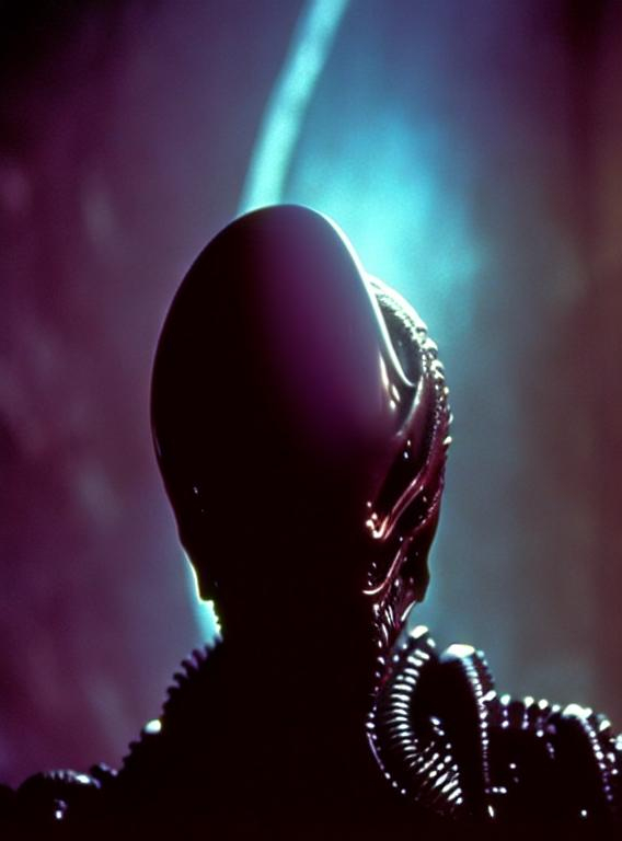 Aliens 1986, xenomorph, 80's filter.
