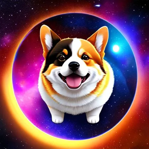 (((fat round corgi dictator))) (((in space))) (((neo... | OpenArt