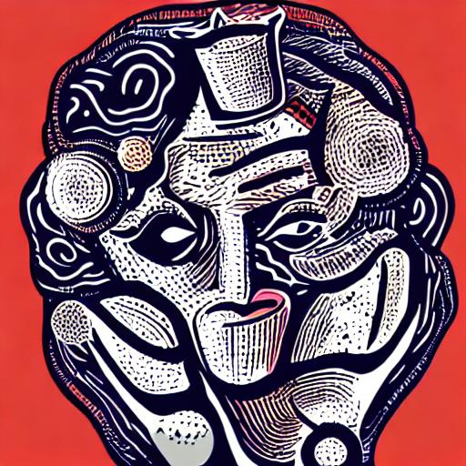 graphic illustration of overthinking | OpenArt