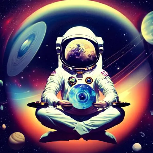 Astronout, fly, space, rocket, planet, stars, moon,... | OpenArt