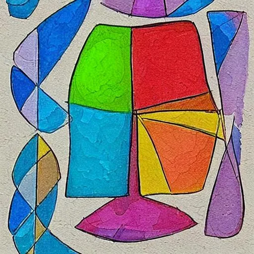 Simple shapes art color sketch ancient | OpenArt