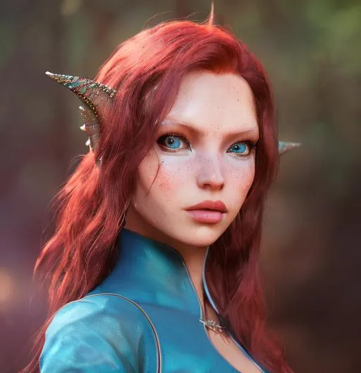 beautiful, redhead, priestess, celtic, druid, queen | OpenArt