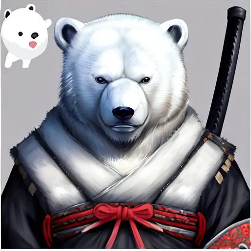 Samurai polar bear twitch avatar