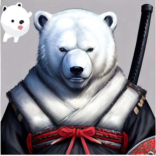 Samurai polar bear twitch avatar