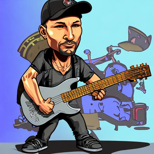 tom morello 2d character | OpenArt