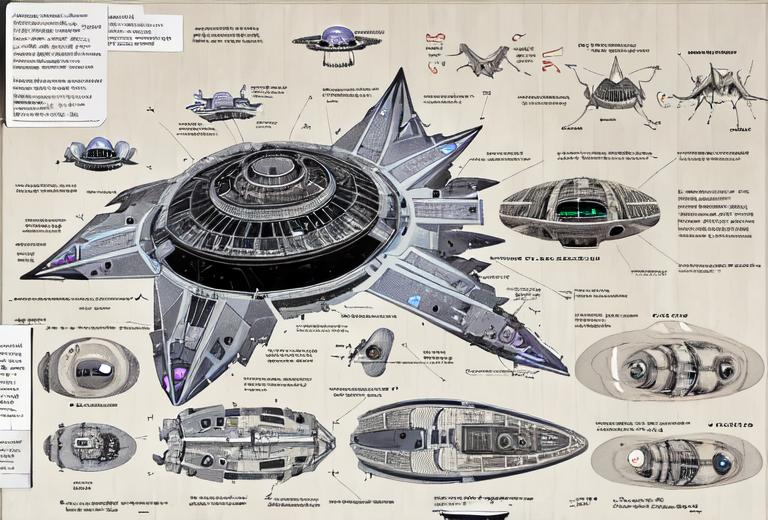 The deckplans of an alien spaceship at Area 51.