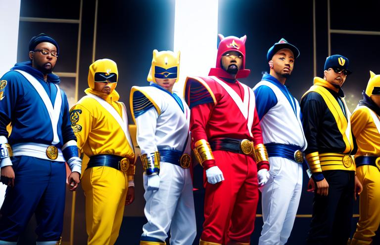 The Wu Tang Clan as Power Rangers in 8k