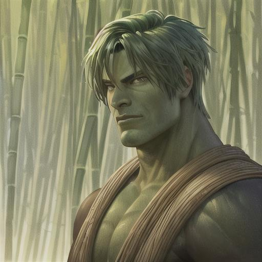 A photo-realistic portrait of a hyper-masculine musc... | OpenArt