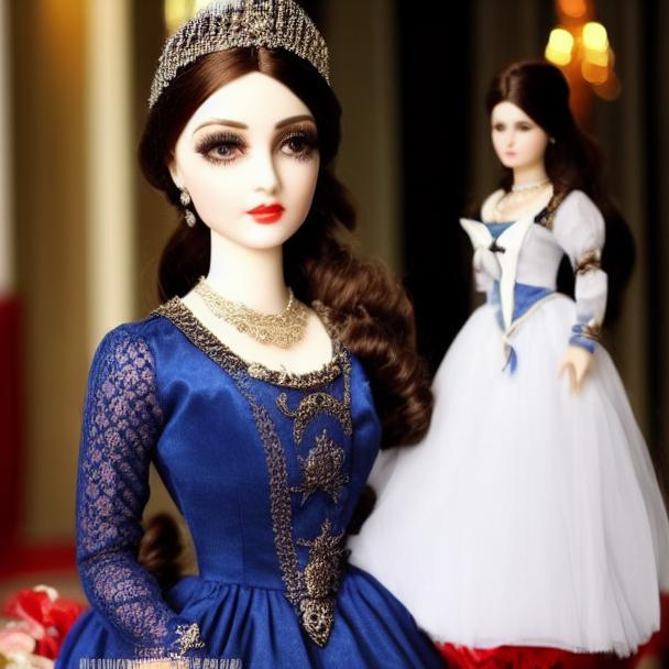A Iraqi woman turned into a porcelain doll wearing a... | OpenArt