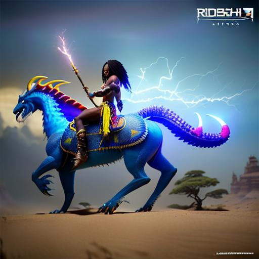 BROLIC Muscular African warrior (white dreadlocks) r... | OpenArt