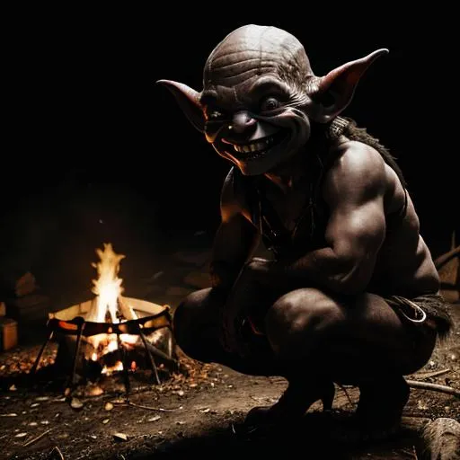 A ((creepy)) old elf ornament lies forgotten on the... | OpenArt