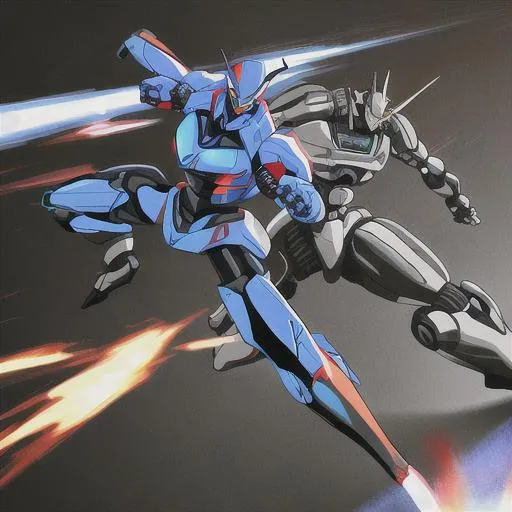 two robots fighting, in style | OpenArt