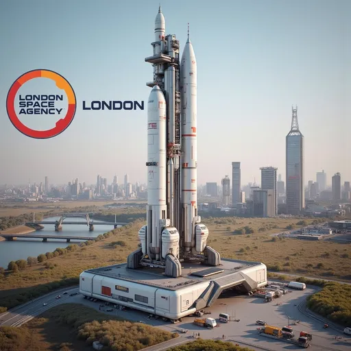 London Space Agency: overview over the rocket launch...
