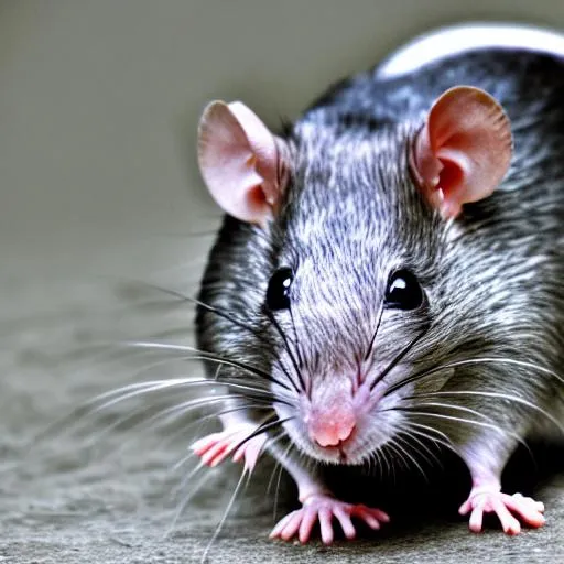 cute fluffy fat fancy rat eating a mealworm photo :) | OpenArt