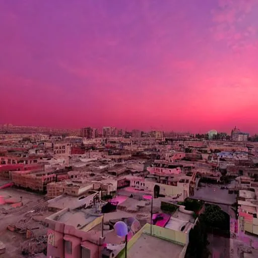 pink city sky | OpenArt
