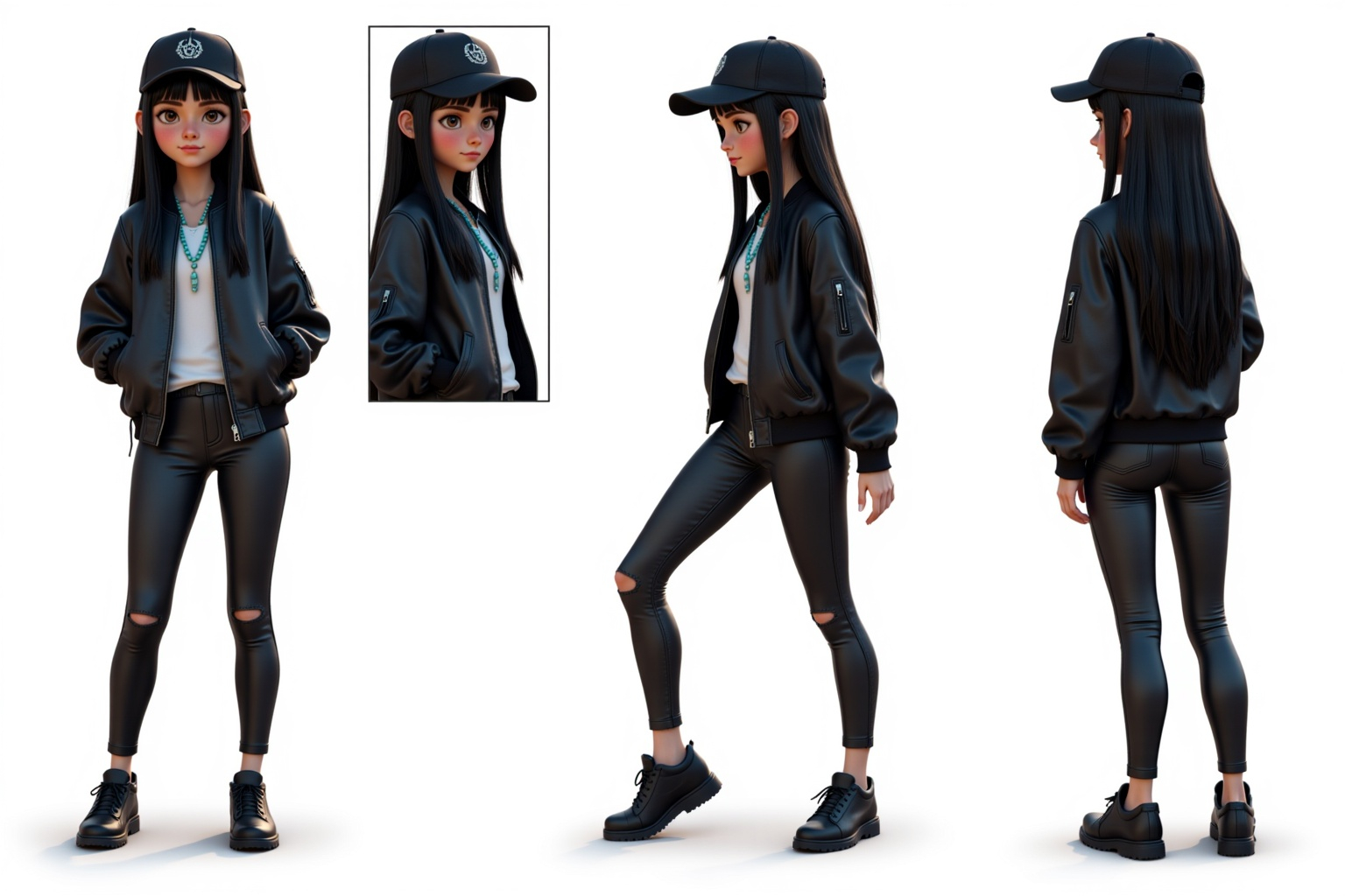 A full-body character illustration of 3D realistic f...