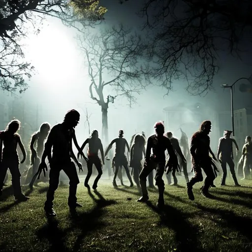 foggy, grey clouds, zombies, blood Endless mellow,...