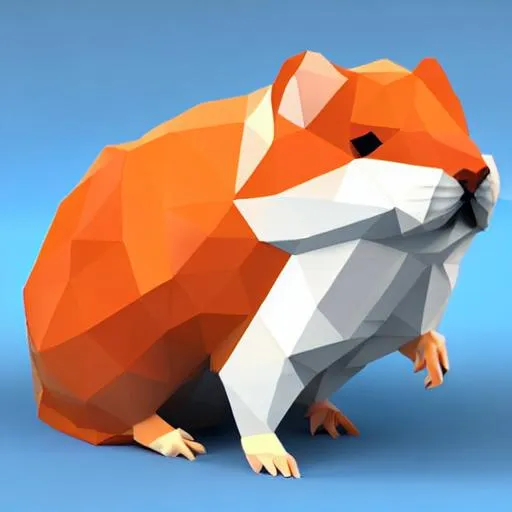happy, kawaii low poly rabbit character in center, 3... | OpenArt