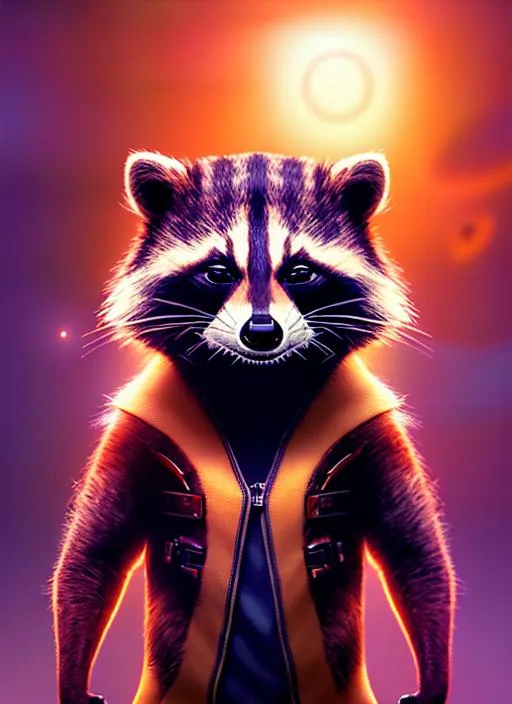 racoon and the clouds realistic style | OpenArt