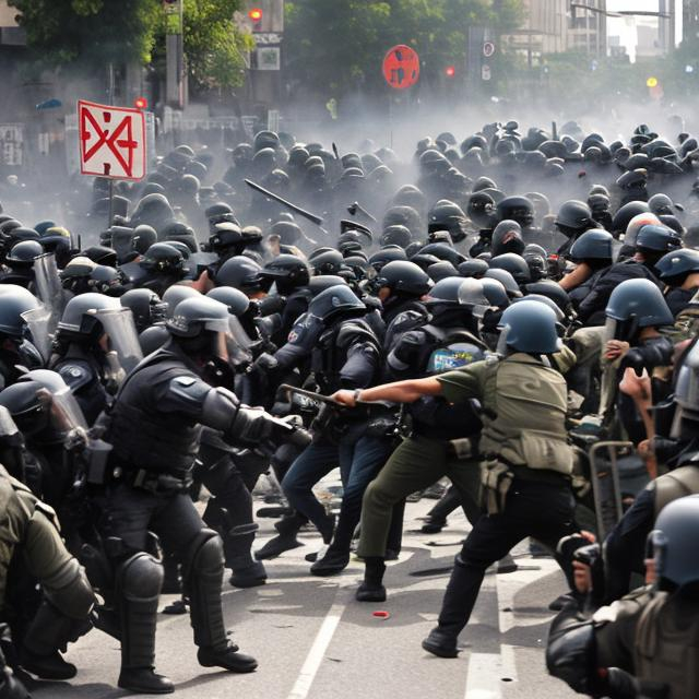 crowd, riot, city, banzai charge, battle, protesters...