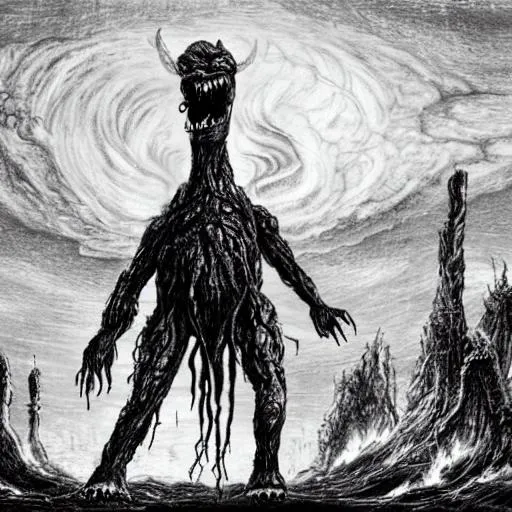 Detailed and realistic image of a gargantuan monster... | OpenArt