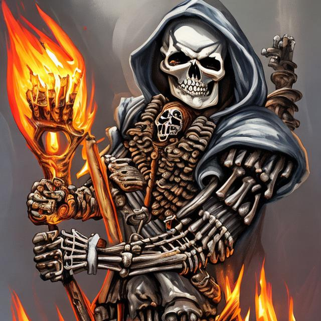 rönesans painting of a skeleton gang member from the...