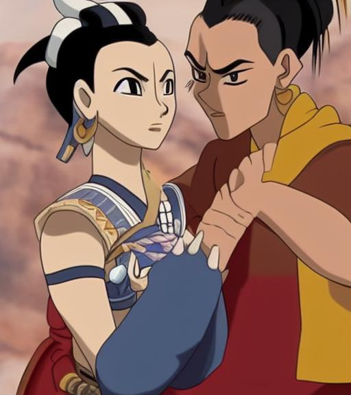 Sokka Kiss Suki The Kyoshi Warrior Openart
